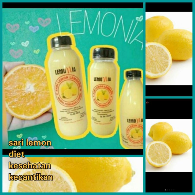 Jual Sari Lemon Diet Lemonia 500ml kesehatan pelangsing alami | Shopee ...