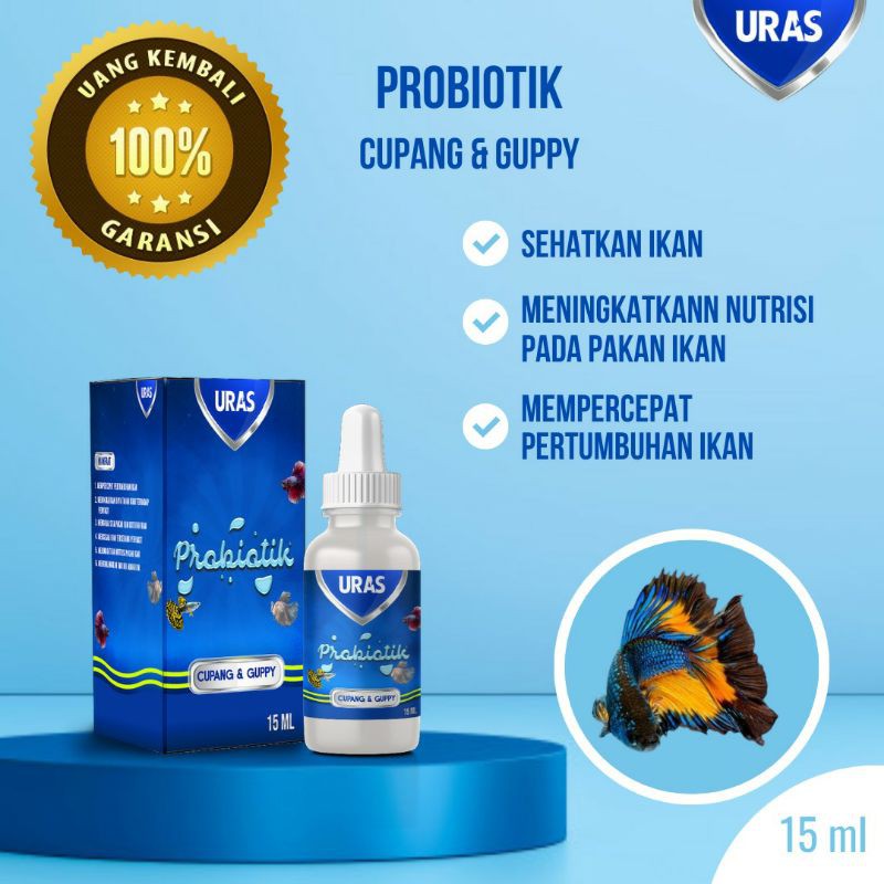Jual Vitamin Probiotik Obat Ikan Guppy Gupy Cupang Hias Blue Rim Koi Halfmoon Giant Sepasang ...