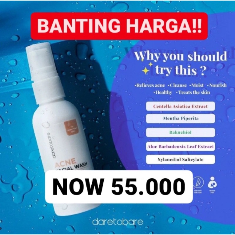 Jual Daretobare Acne Facial Wash | BPOM | Skincare | Sabun Muka | Sabun ... Jual Daretobare Acne Facial Wash | BPOM | Skincare | Sabun Muka | Sabun ...