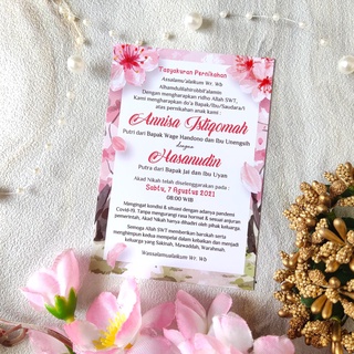 Jual Kartu / Stiker ucapan syukur / Tasyakuran pernikahan / mohon doa restu pernikahan wedding ...