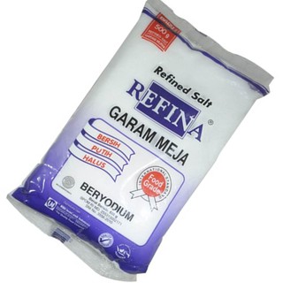 Jual REFINA Garam Meja Beryodium kemasan 500 gram | Shopee Indonesia