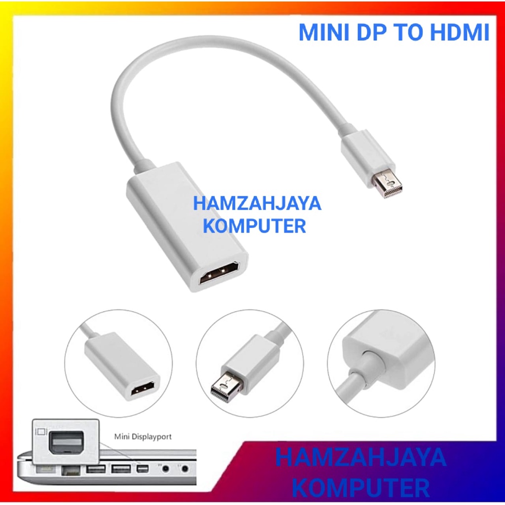 Jual Murah ...!!! KABEL MINI DisplayPort to HDMI CONVERTER MINI DP TO ...
