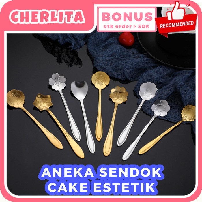 Jual Sendok Dessert Cake Sendok Teh Stainless Steel Estetik Props Foto ...