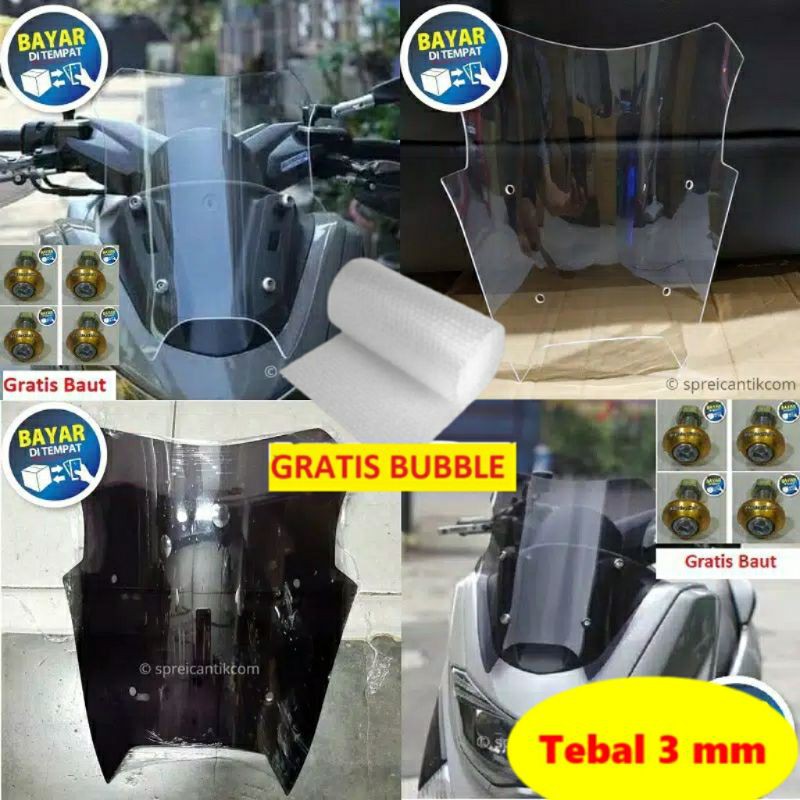 [GRATIS BAUT] Visor Windshield NMAX LAMA / OLD Standard PENDEK 35cm ...
