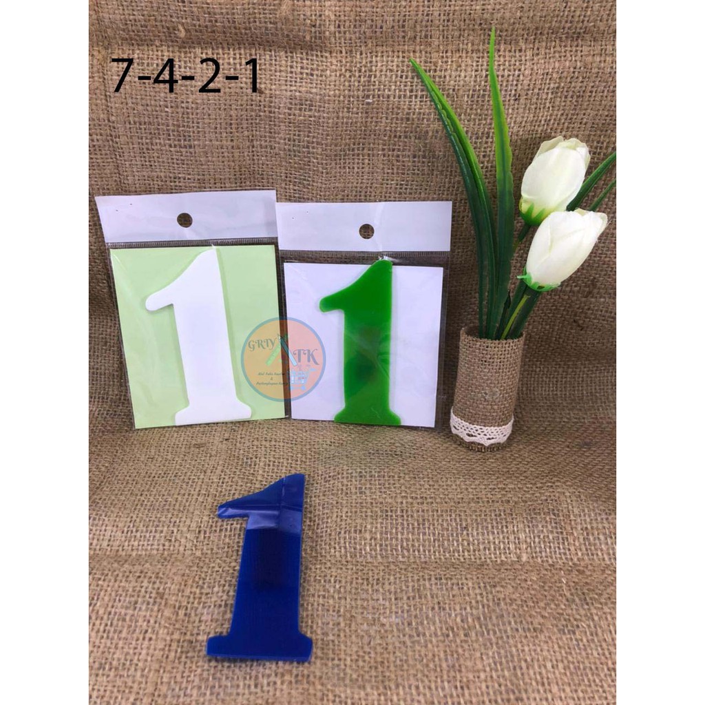 Jual Label Akrilik Sign Board Nomor Rumah Model Angka Dinding No. 1 ...