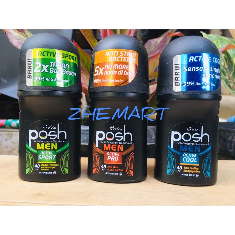 Jual POSH Anti-perspirant Deodorant Men 50ml (3variant) | Shopee Indonesia