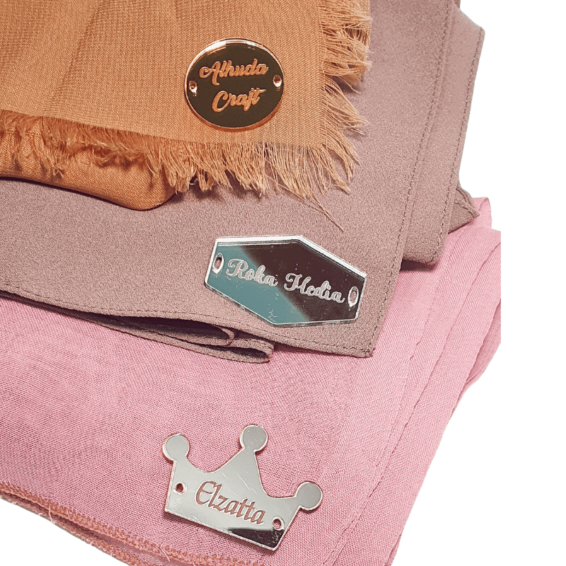 Jual LABEL AKRILIK / LABEL HIJAB BRANDING / CUSTOM LABEL / LABEL HIJAB ...