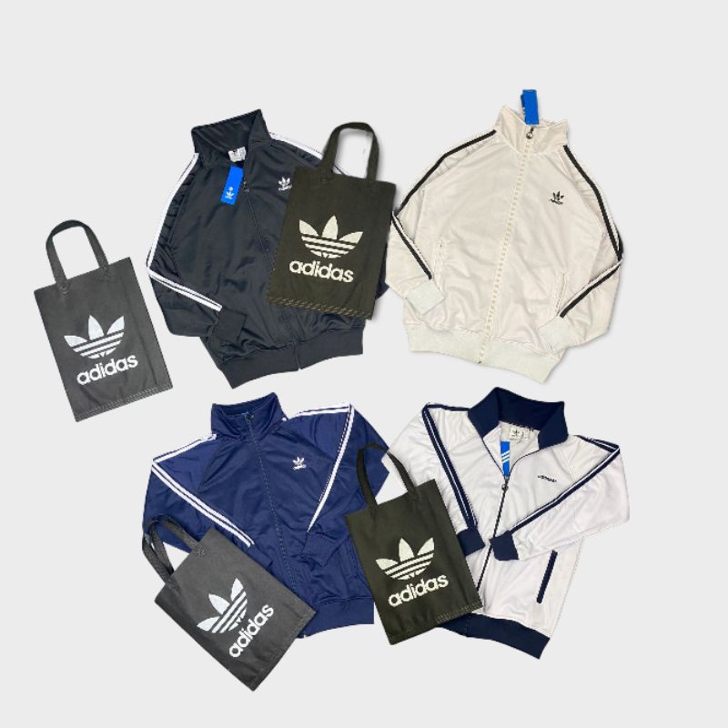 Jual TRACK TOP ADIDAS FIREBIRD HITAM PUTIH NAVY (GRATIS TOTE BAG ...