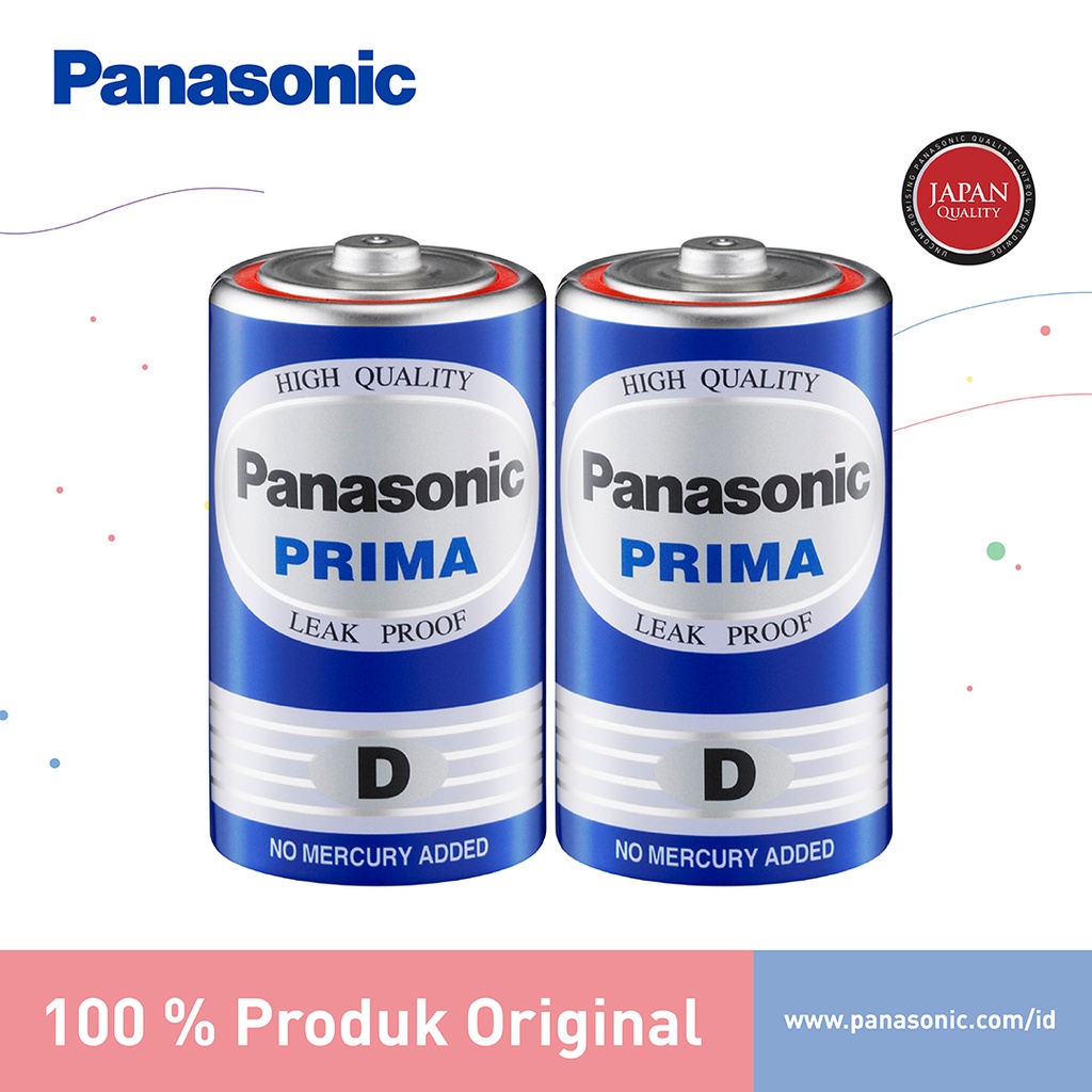 Jual Panasonic Baterai D Size Manganese biru 2Pc Battery Manganese Size D | Shopee Indonesia