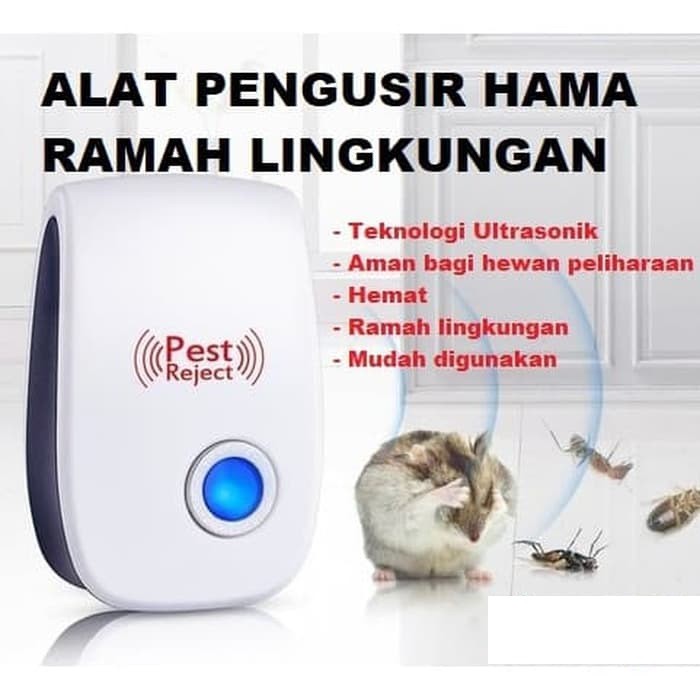 Alat Pengusir Anti Tikus Nyamuk Kecoa Hama Ultrasonic Pest Repeller ...