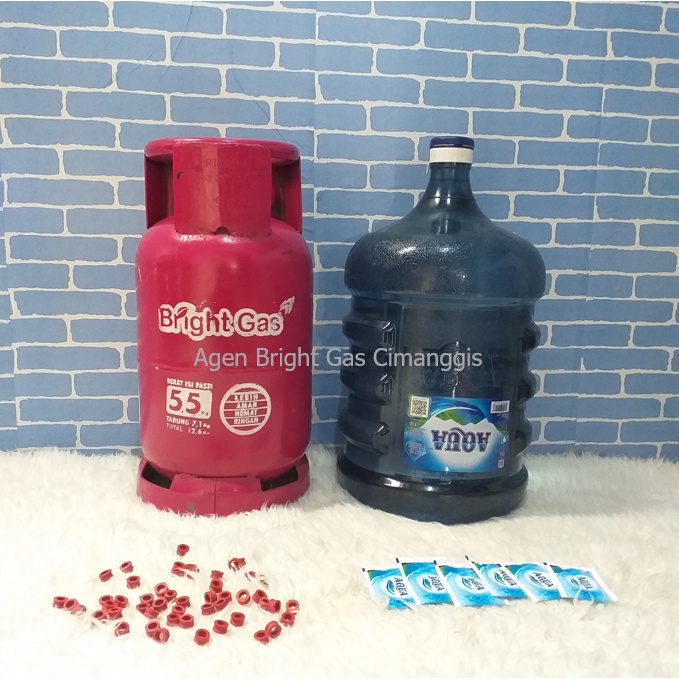 Jual PAKET BRIGHT GAS 5,5 KG PLUS ISI + AQUA GALON ISI | Shopee Indonesia