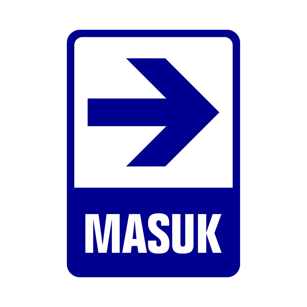 Jual RAMBU PENUNJUK ARAH MASUK 35CM X 50CM PLAT ALUMUNIUM Indonesia ...