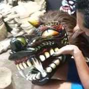 Jual TOPENG BARONG NAGA UKURAN STANDAR PAGELARAN,BAHAN KAYU PULE ...