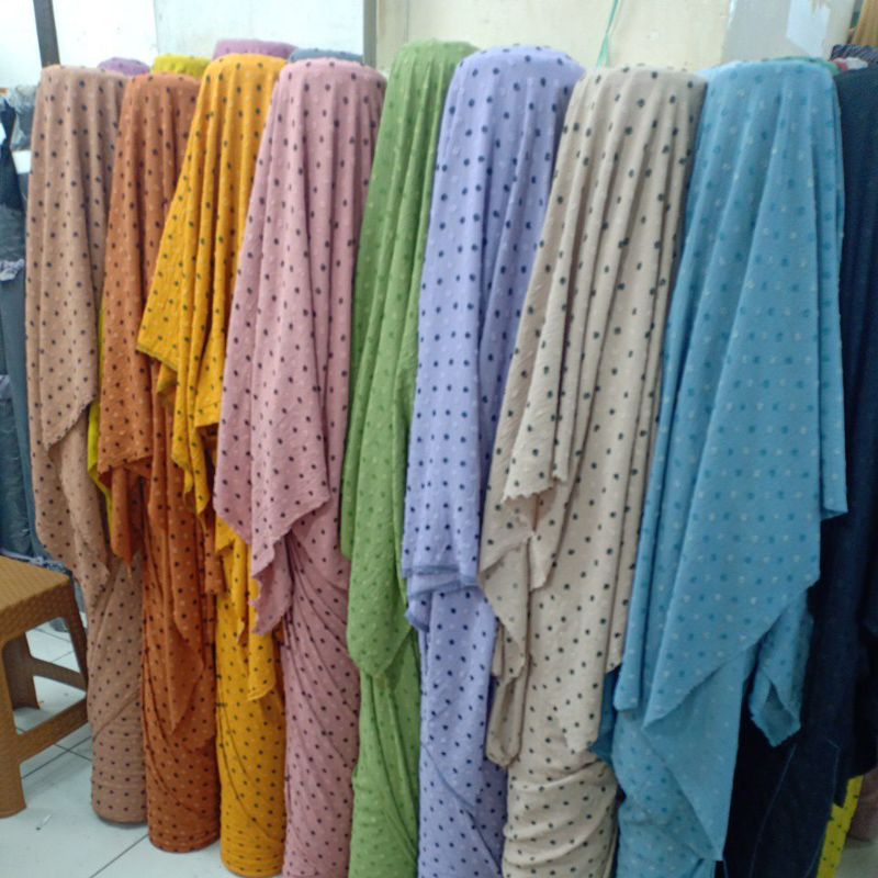 Jual (TERMURAH) Kain Kringkel dot Airflow/Kringkel Airflow/ Kringkel ...