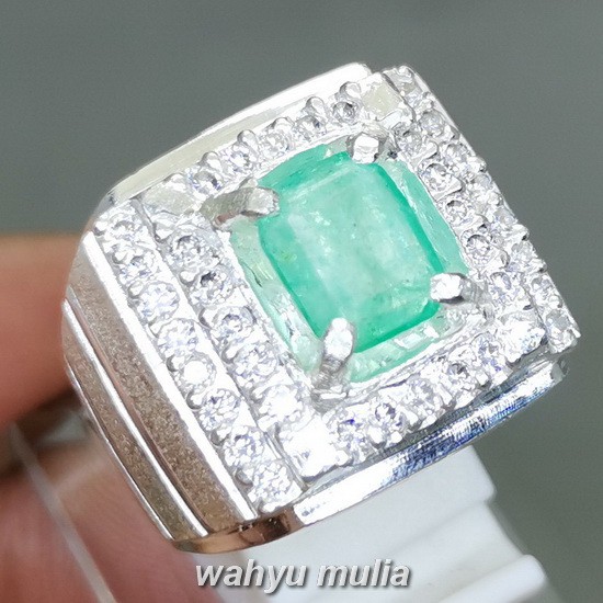 Jual Cincin Batu Akik Zamrud Emerald Beryl Kolombia Bersertifikat asli ...