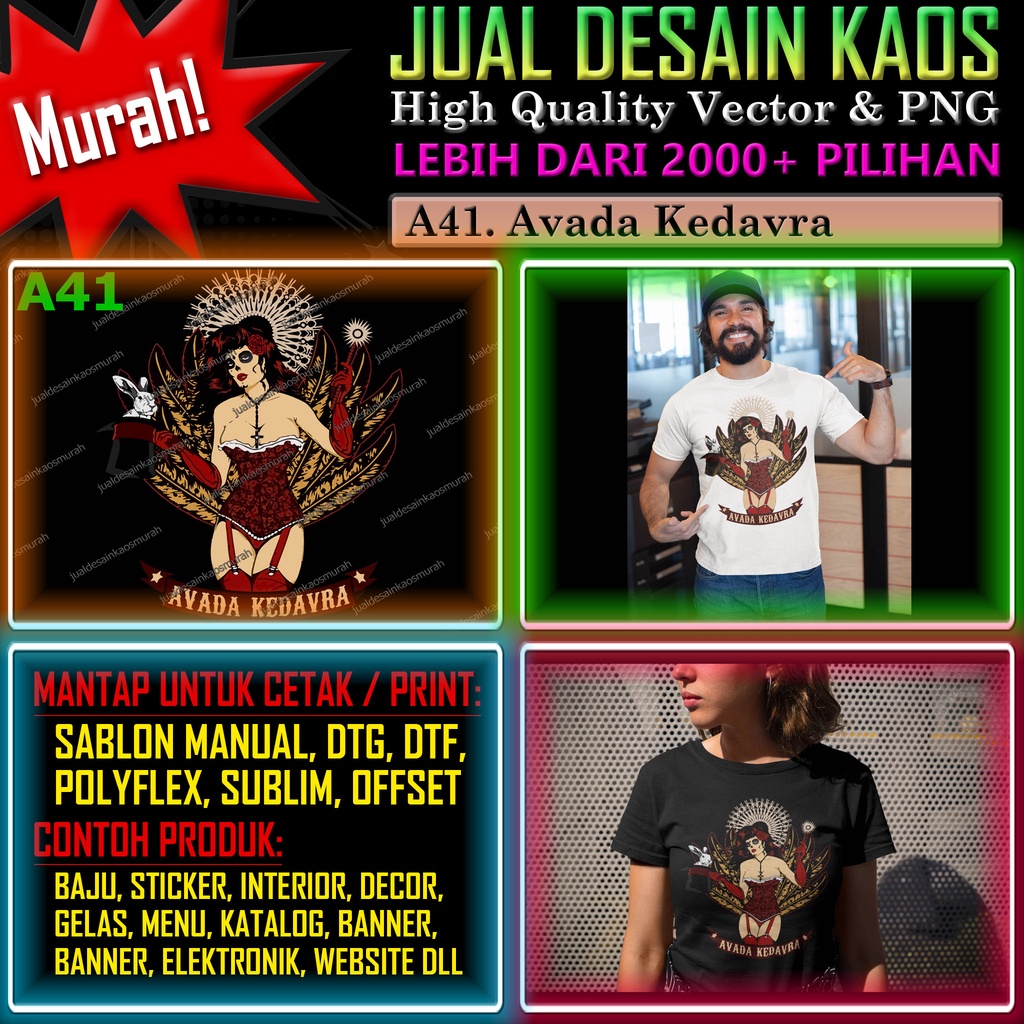 Jual DESAIN PRINT KAOS SABLON A41 - ADAVA KEDAVRA | Shopee Indonesia