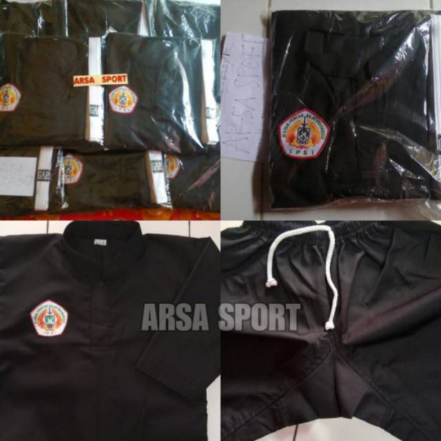 Jual Baju Silat IPSI Hitam Pakaian Pencak Silat Pemula Anak Dan Dewasa ...