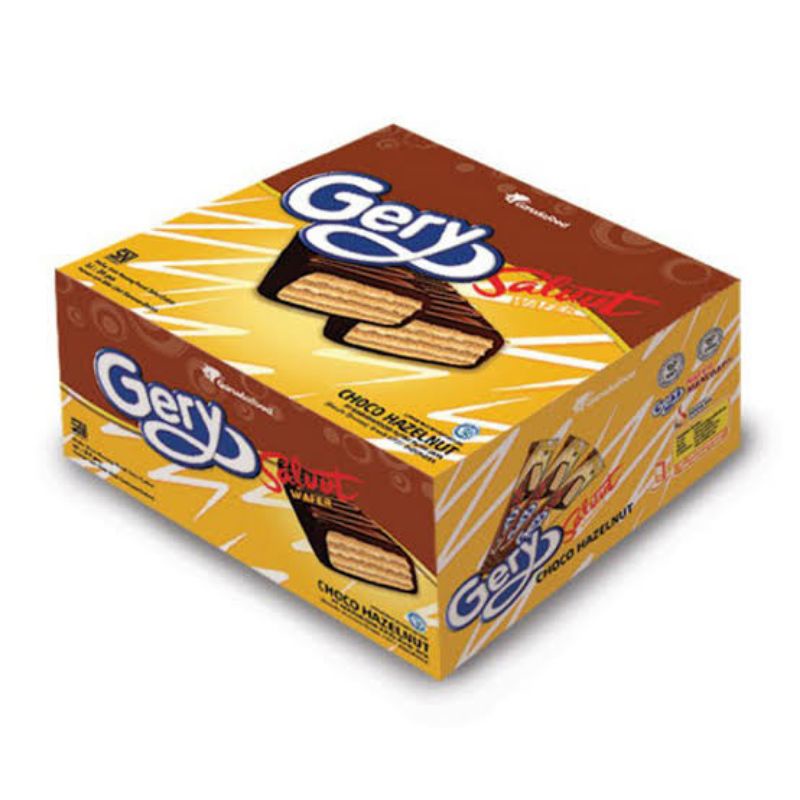 Jual GERY SALUUT WAFER CHOCO HAZELNUT ISI 24 | Shopee Indonesia