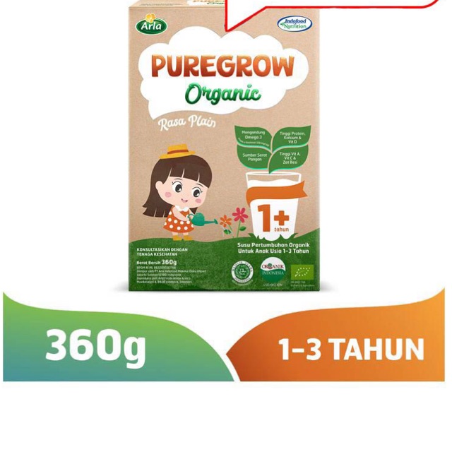 Jual Puregrow Susu Pertumbuhan 1+ Girl and Boy Plain 360G | Shopee ...
