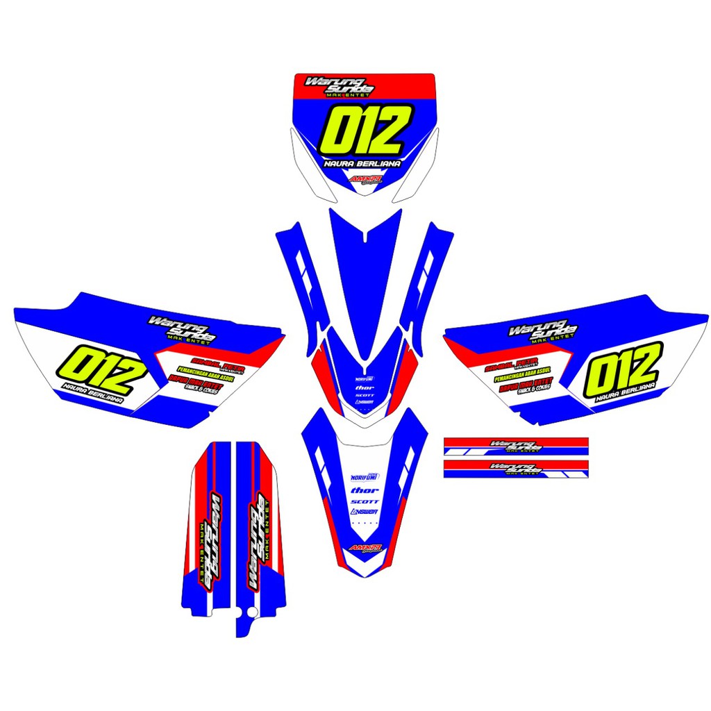 Jual (COD) - Decal - Stiker Bebek Standar YZ 85 - Bisa Custom Full Body ...