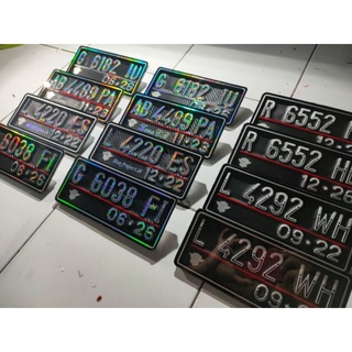 Jual plat custom / plat mika hologram karbon / plat motor modif akrilik ...
