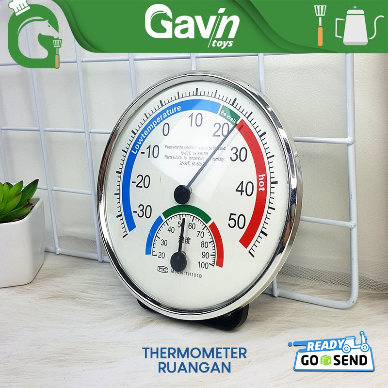 Anymeter Analog Alat Ukur Suhu Ruangan Besar Hygrometer Thermometer ...