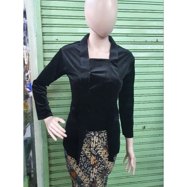 Jual kebaya bludru kutu baru polos banyak warna | Shopee Indonesia