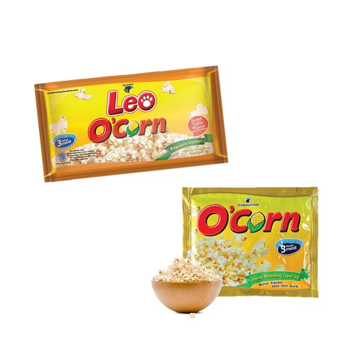 Jual Leo O'Corn Popcorn Rasa Sweet Kettle 80gr + Rasa Butter 40gr ...