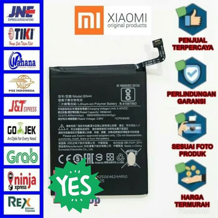 Jual Baterai Batre XiaoMi Redmi 5 Plus BN 44 Original / Battery Batrai ...