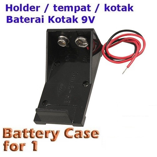 Holder Battery 9V Kotak Baterai Konektor Box Terminal Battery Cas 9V ...