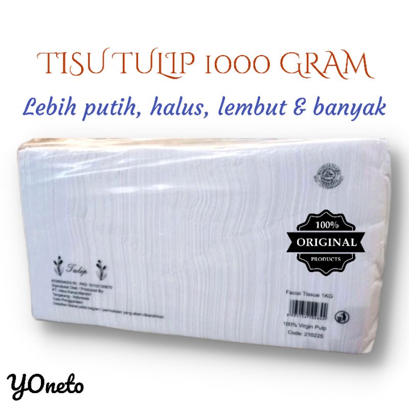 Jual Tissue Facial Tulip 1KG (Lebih Banyak, Lebih Halus) | Shopee Indonesia
