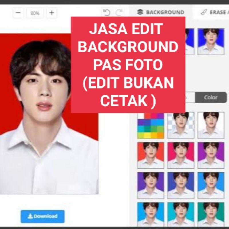 Jual JASA EDIT BACKGROUND PAS FOTO ( EDIT BUKAN CETAK) | Shopee Indonesia