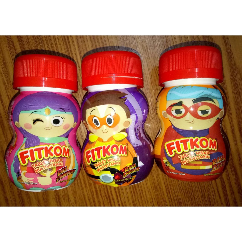 Jual FITKOM MULTIVITAMIN CALCIUM TABLET HISAP 1 BOTOL ISI 21 TAB ...
