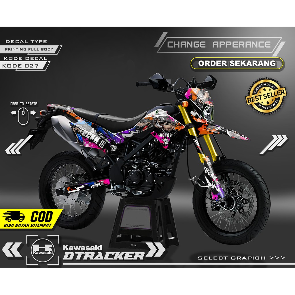 Jual (BISA COD) Decal Stiker Klx D tracker full body - Dekal sticker ...