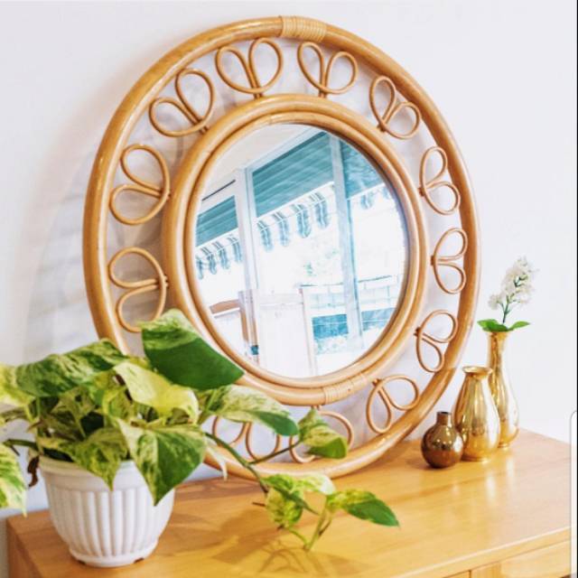 Jual Cermin dekor bulat motif love | Shopee Indonesia
