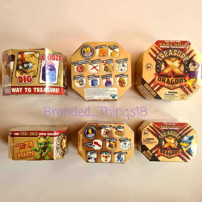 Jual Real Gold X Treasure Digger dig Mini Beasts Hunters mainan harta ...