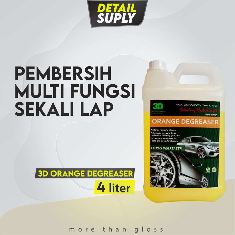 Jual Pembersih Interior & All Purpose Cleaner - 3D Orange Degreaser Galon 4L | Shopee Indonesia