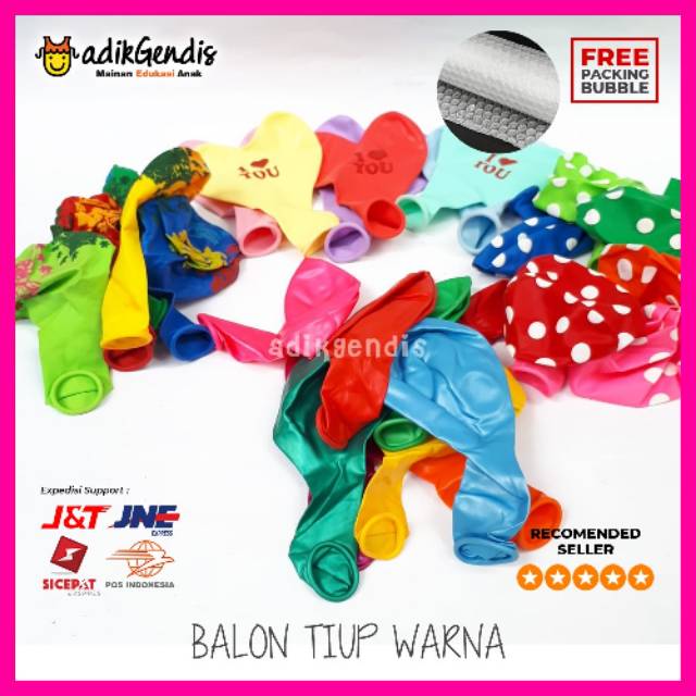 Jual Balon bulat dan panjang berbagai motif dan pola dijual satuan ...