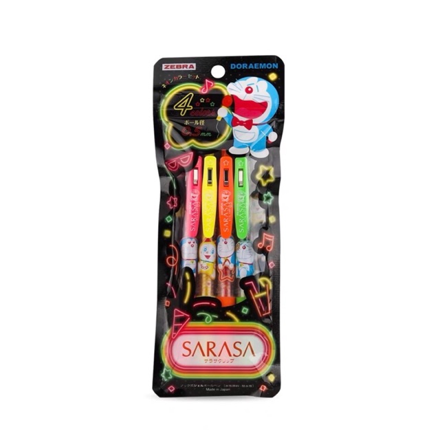 Jual Zebra Sarasa Limited Edition Doraemon Neon Colors Set | Shopee ...