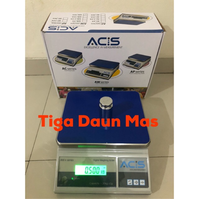 Jual Timbangan digital Meja / Timbangan barang Digital Acis AW series kapasitas 15 kg dan 30 kg ...