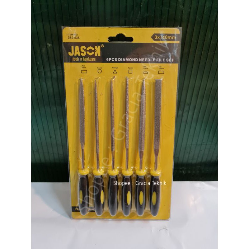 Jual Kikir Diamond Set 6 in 1 - Jason - Diamond Needle File Set ...