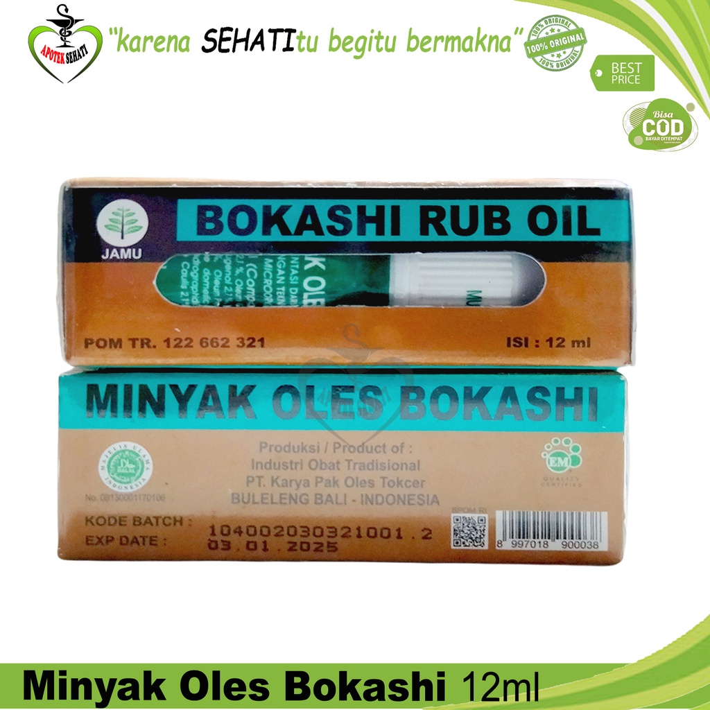 Jual MINYAK BOKASHI 12ML OLES SERBAGUNA | Shopee Indonesia