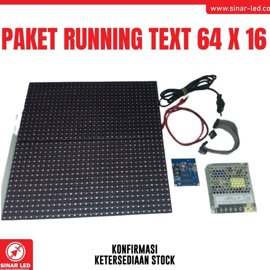 Jual PAKET BELAJAR RUNNING TEXT UKURAN 64 X 16 CM | Shopee Indonesia