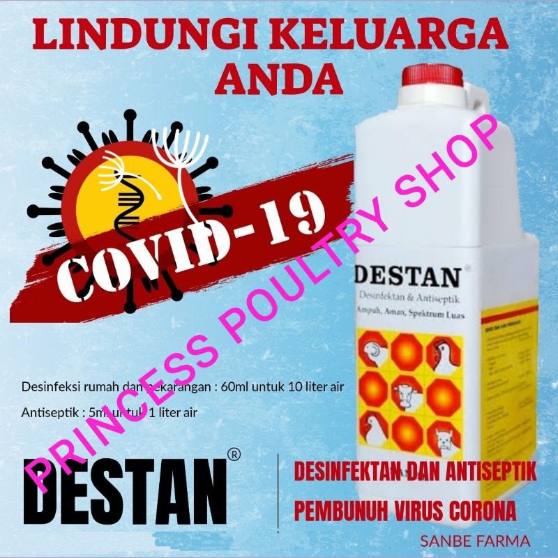 Jual DESTAN 1 Liter - Desinfektan dan Antiseptik - Untuk Biosecurity ...