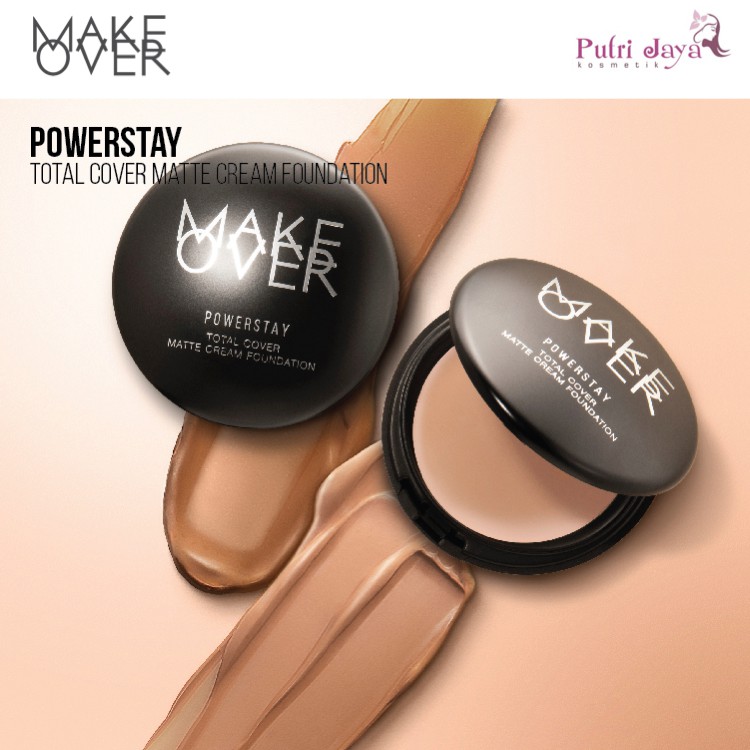 Jual MAKEOVER POWERSTAY TOTAL COVER MATTE CREAM FOUNDATION | Shopee ...