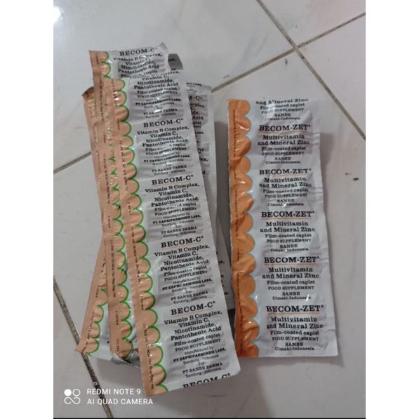 Jual BECOM ZET dan BECOM C TAB (per Strip) | Shopee Indonesia