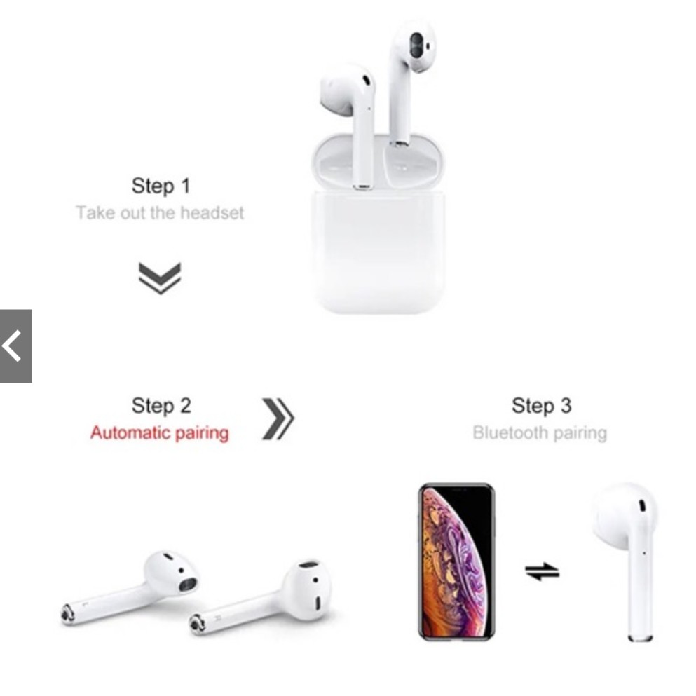 1 CIJI TWS Headset Bluetooth 5.0 i12 Inpods Metal Super Bass Wireless ...