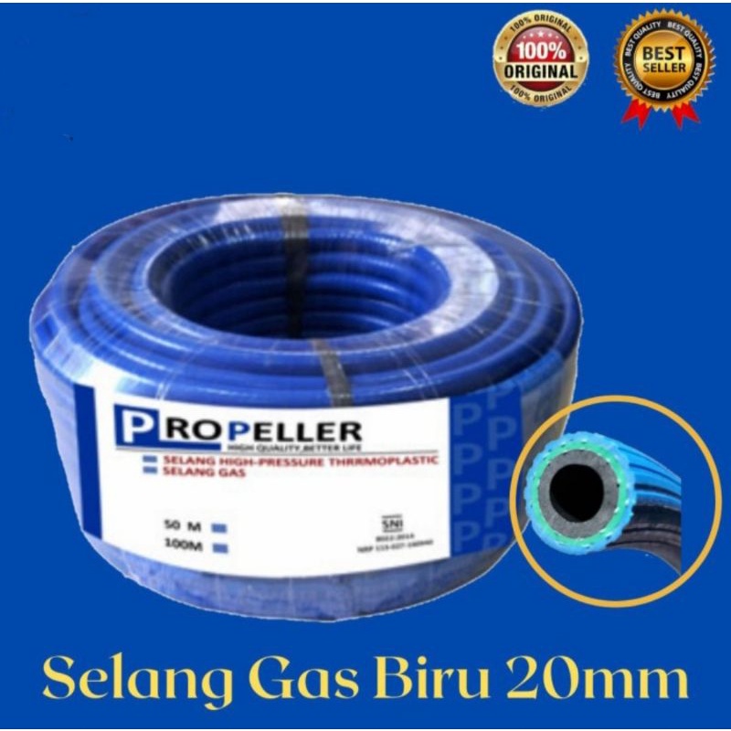 Jual Selang gas Elpiji 5 Lapis Biru PROPELLER 50 Meter | Shopee Indonesia