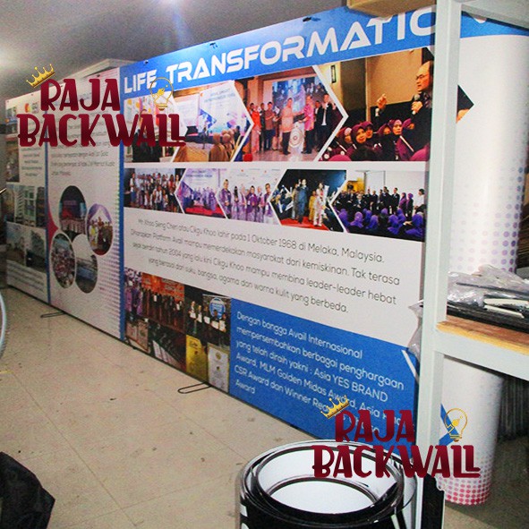 Jual Backwall / Backdrop Pameran modul 3x8 straight /curve | Shopee ...