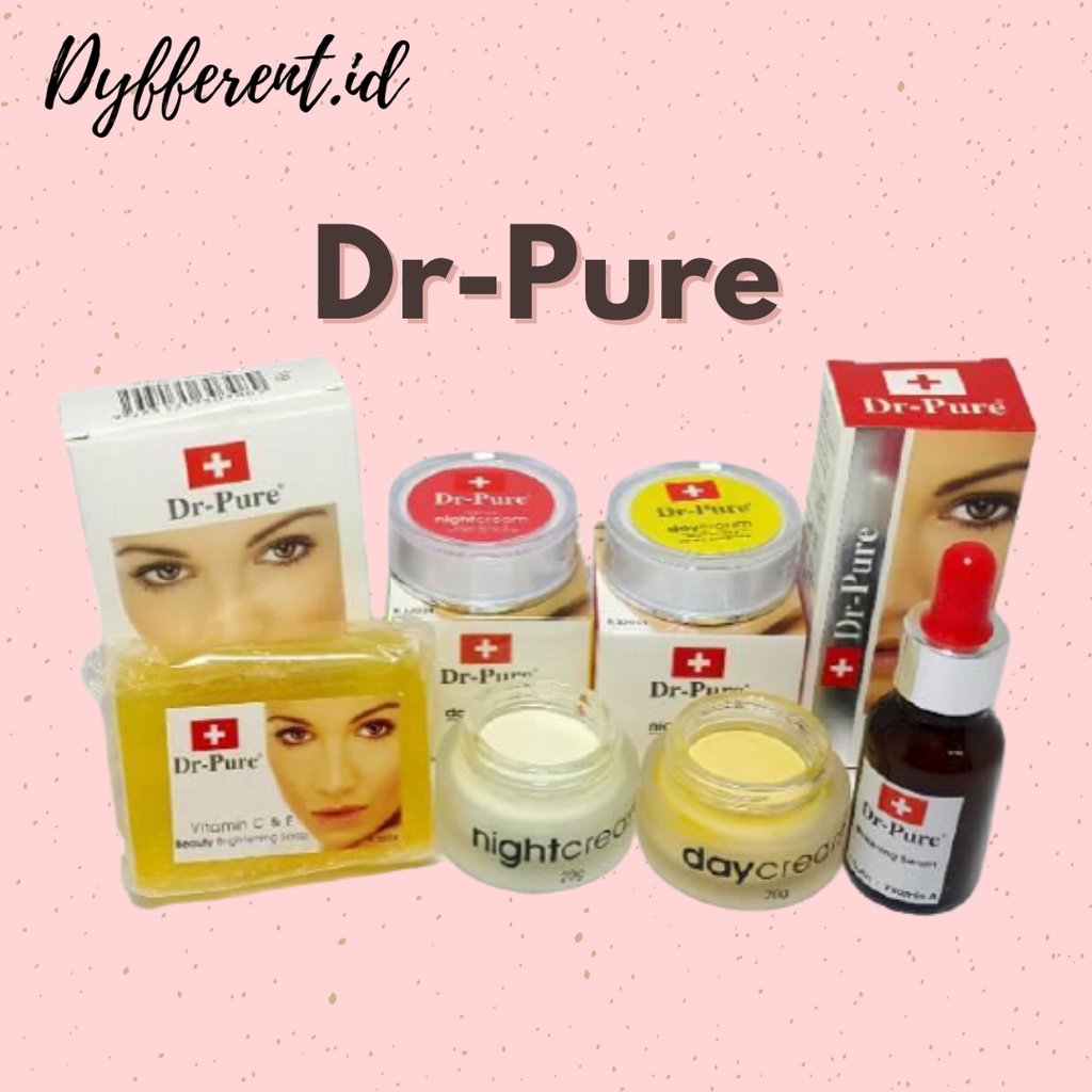 Jual (BPOM) DR PURE WHITENING - PAKET SET, SERUM, SABUN, CREAM DAY ...